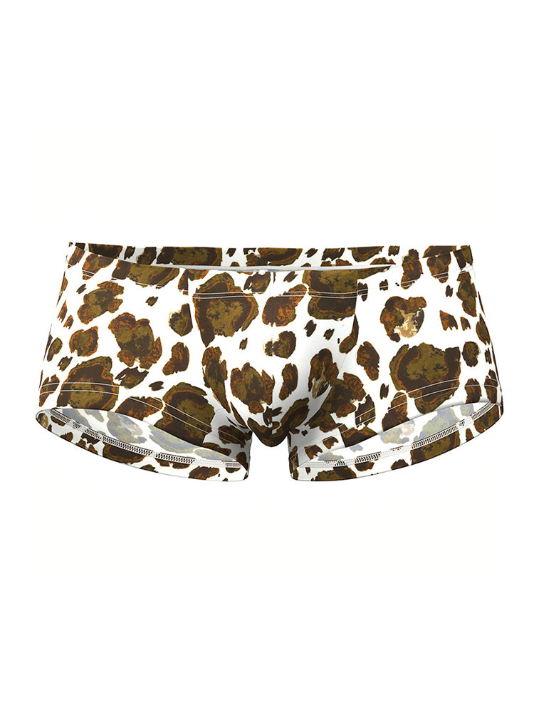 2 Pack Men's Ultra-Soft Leopard Print Enhancing Pouch Sexy Low-Rise ...