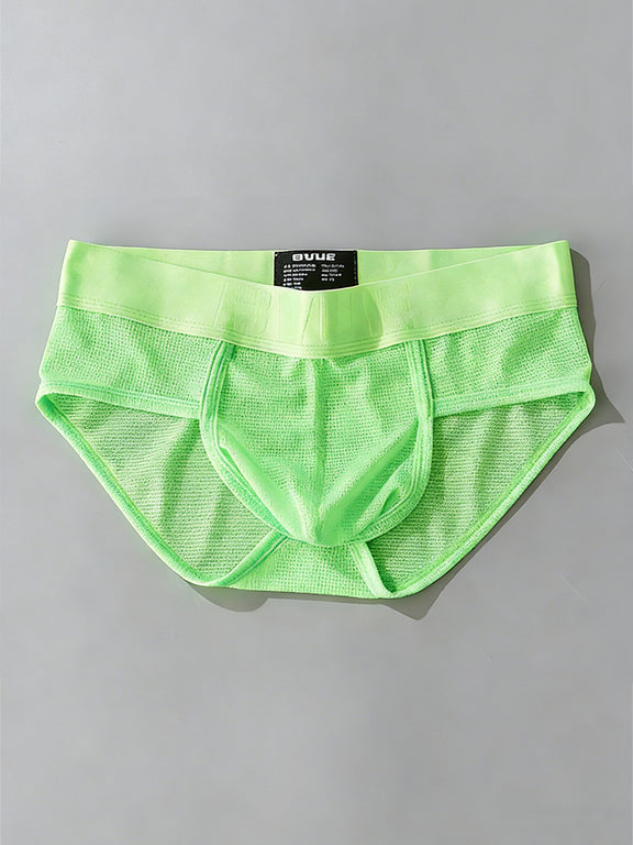 3 Pack Men's Single-Layer Sheer Ice Silk U-Pouch Low-Rise Briefs | MR ...