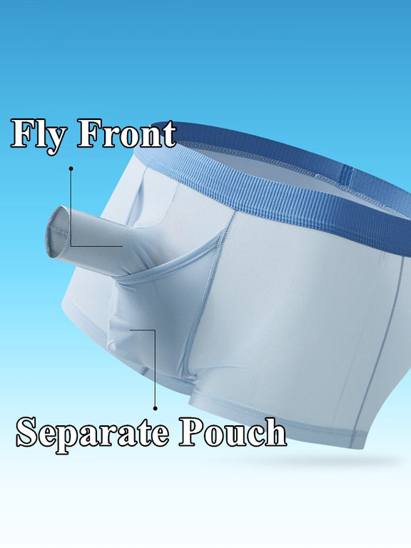 3 Pack Separate Pouch Trunks With Fly Front | Mr Saker