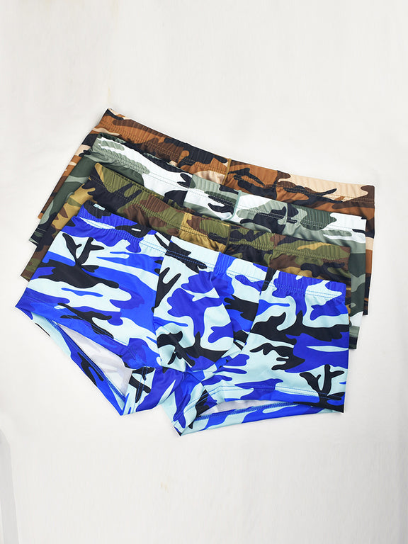 4-pack Men's Low-rise U-pouch Camouflage Boxer Briefs | MR SAKER – Mr Saker