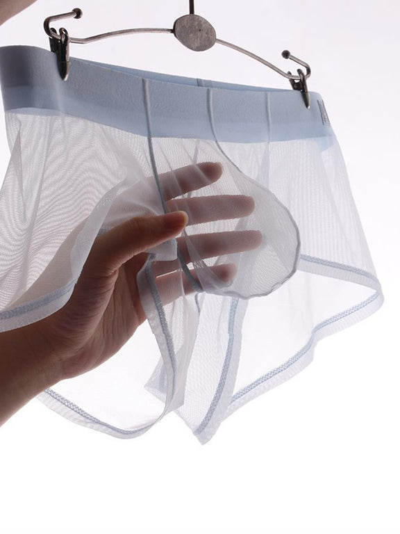 Men’s Sheer Mesh Trunks with U-Shaped Support Pouch | MR SAKER – Mr Saker