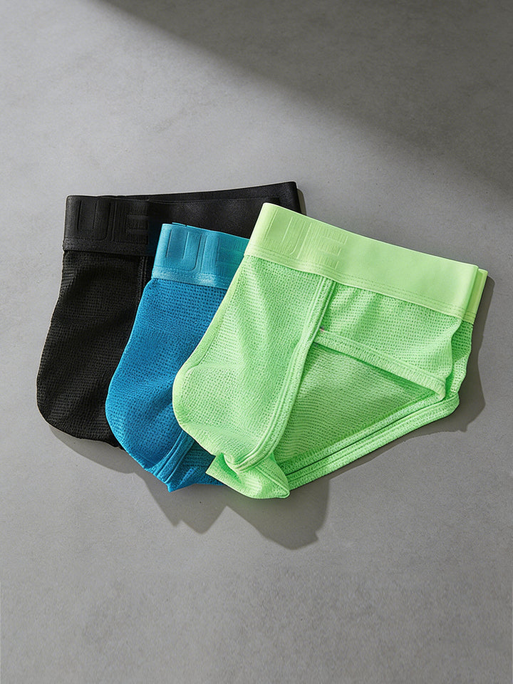 3 Pack Men's Single-Layer Sheer Ice Silk U-Pouch Low-Rise Briefs | MR ...