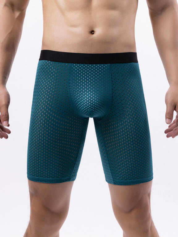 3 Pack Men’s Anti-chafing Mesh Long Boxer Briefs | Mr Saker