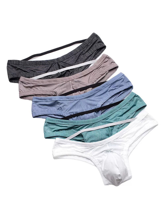 2 Pack Men's Low Rise Back Hollow 3D U-convex Large Pouch T-Back Briefs ...