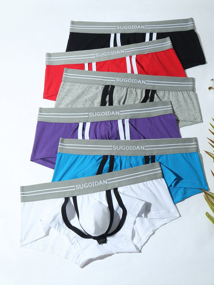 3 Pack Men’s Sexy Cutout Trunks with Lift-up Pouch | Mr Saker