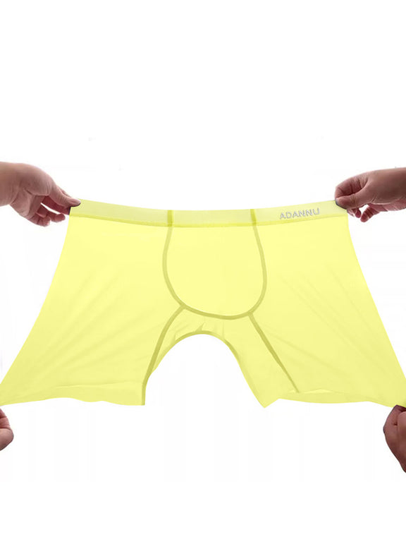 2 Pack Ultra-Thin Breathable Semi-Transparent Pouch Boxers Briefs ...