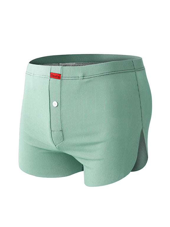 3 Pack Men's Ice Silk Loose-Fit Wide Comfy Waistband Soft Boxer Shorts ...