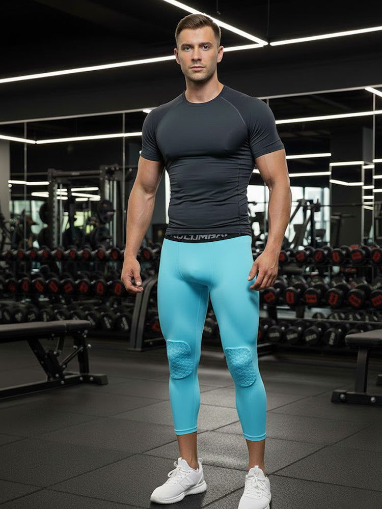 Men's High-Elasticity Impact Protection Hex Knee Guard Activewear ...