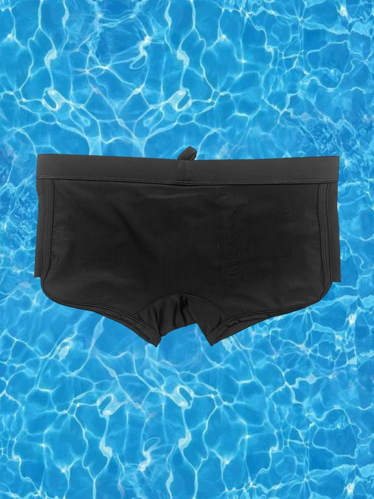 Men's Black Sheer Mesh Expanded Pouch Swim Shorts & Trunks | Mr Saker