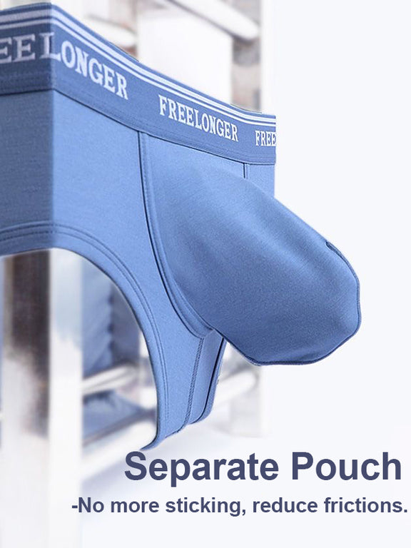 2 Pack FreeLonger Men's Big Pouch Microfiber Breathable Trunks | Mr Saker