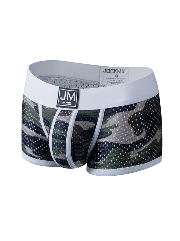 2 Pack Men's Camouflage Print Mesh Supportive Fit Touch-Free Soft-Touch ...