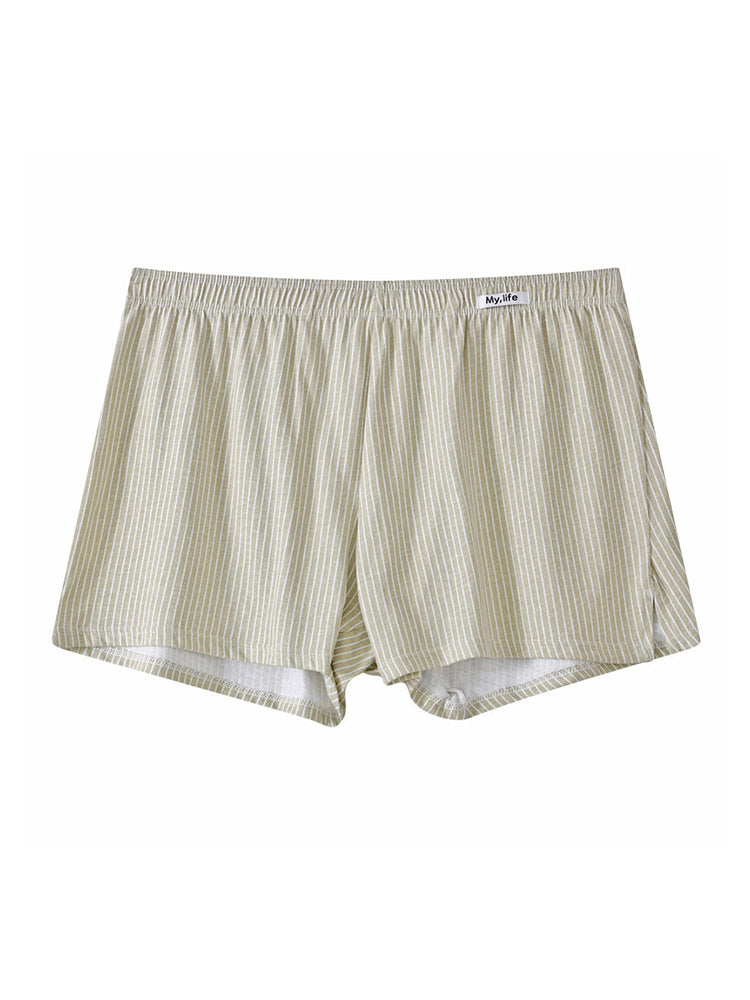 4 Pack Men's Pure Cotton Loose-Fit Antibacterial Home Sleep Boxer ...