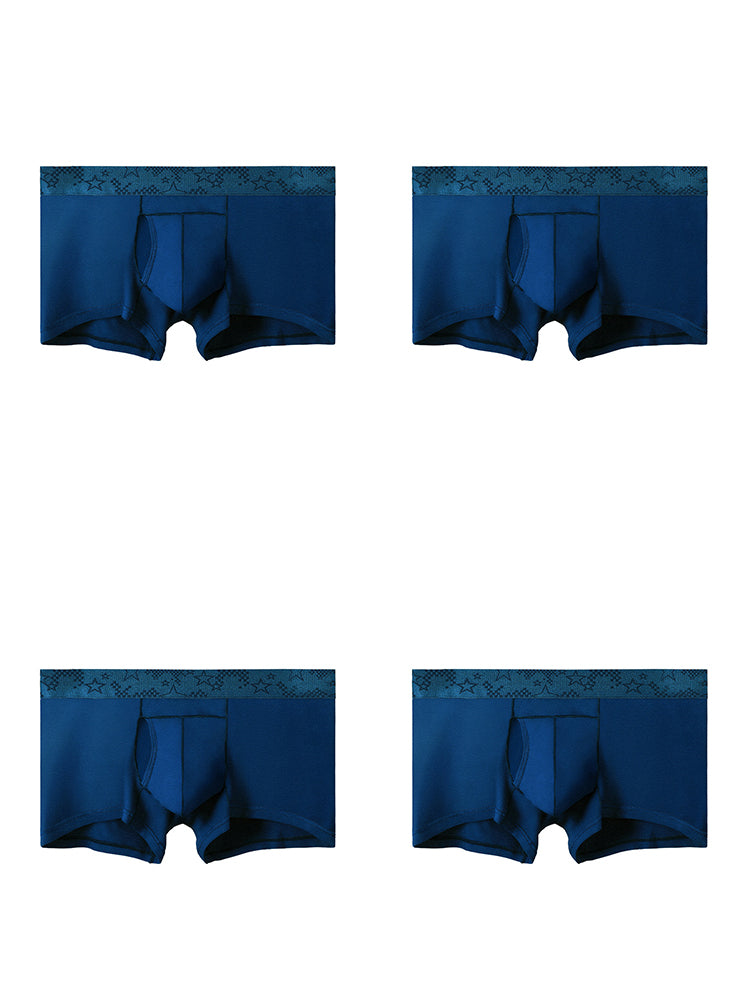 4 Pack Men’s Support Pouch Trunks With Functional Fly | Mr Saker