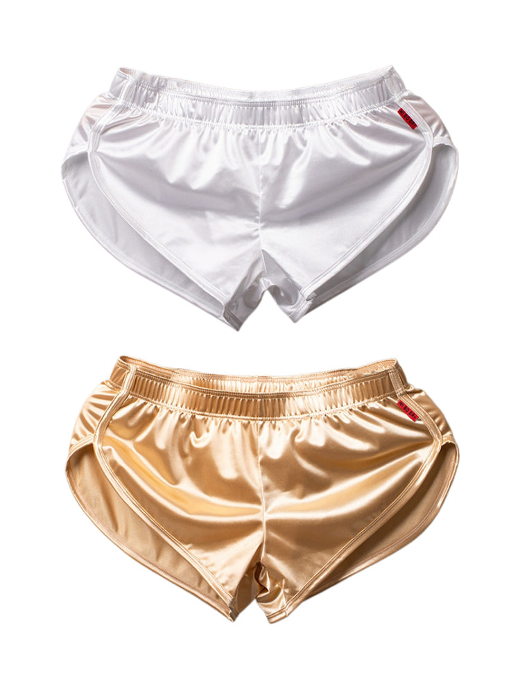 2 Pack Men's Home Loose-Fit Solid Color Seamless Smooth Trunks | Mr Saker