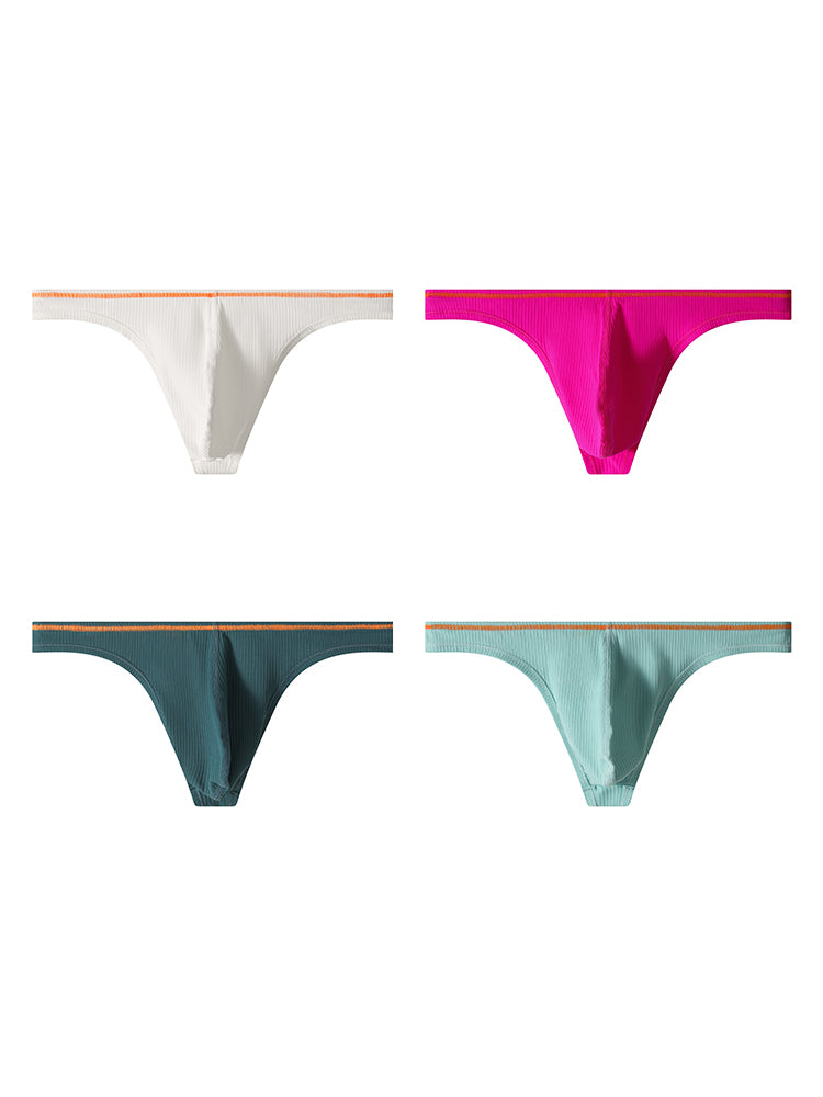 4 Pack Men's Low-Rise Solid Color Anti-Odor Eco-Friendly Sporty Cut ...