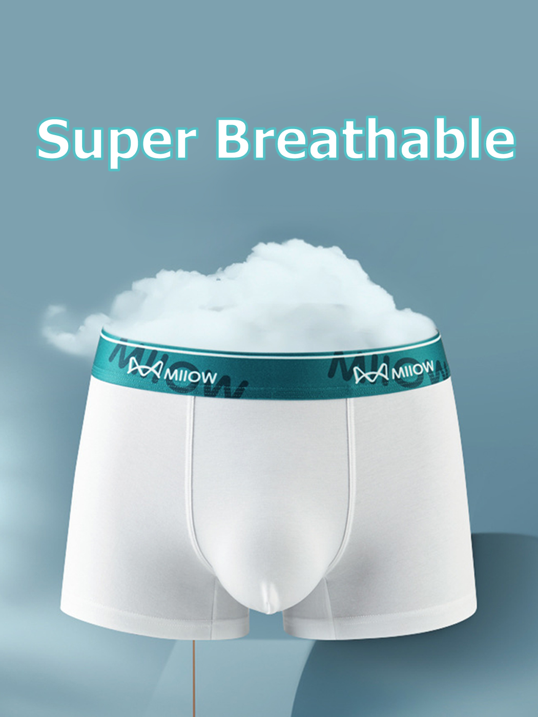 Men’s U Convex Pouch Breathable Cotton Trunks | Mr Saker