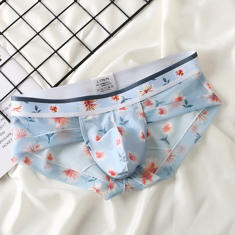 4 Pack Men’s Flower Print Pouch Briefs | Mr Saker