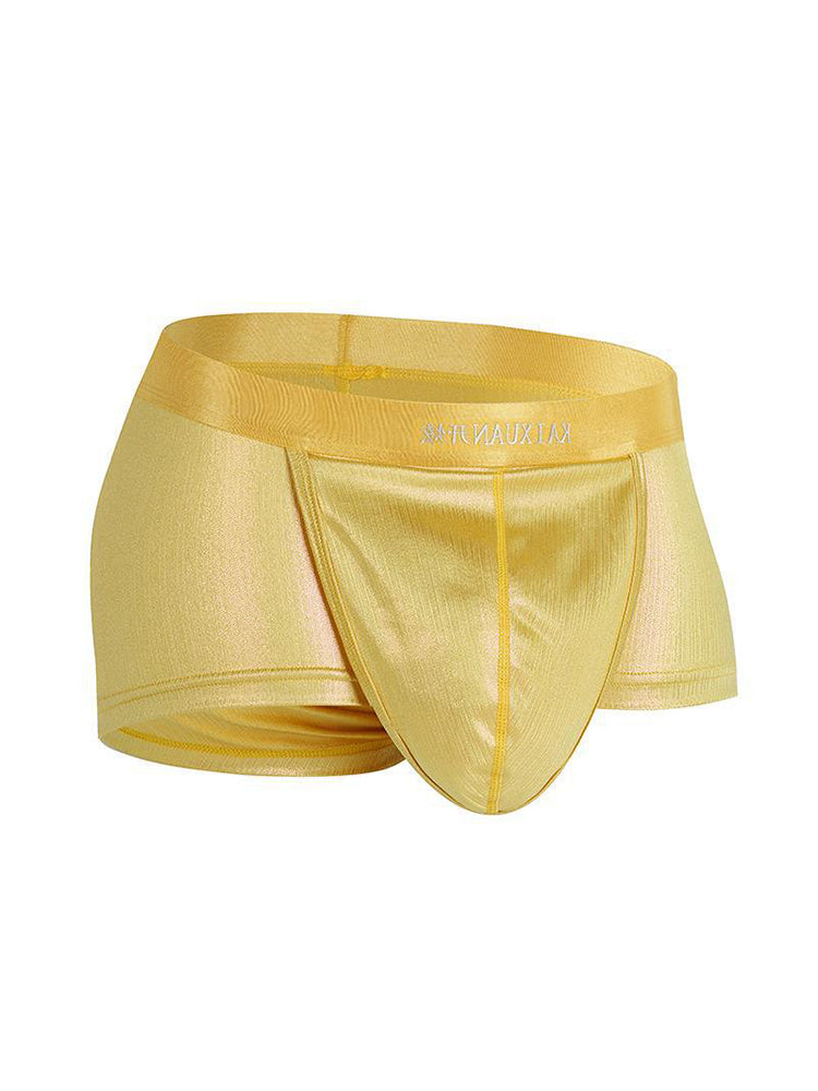Men's Metallic Glossy Big Pouch Boxer with Fly | Mr Saker
