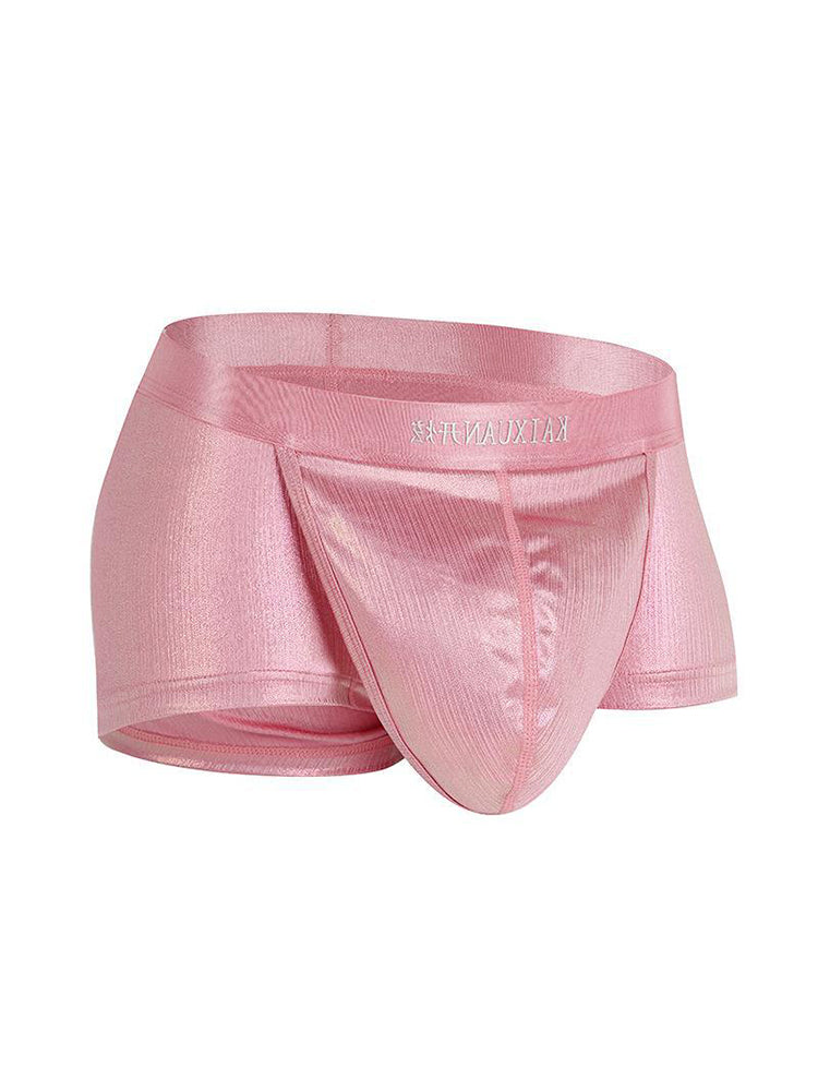 Men's Metallic Glossy Big Pouch Boxer with Fly | Mr Saker
