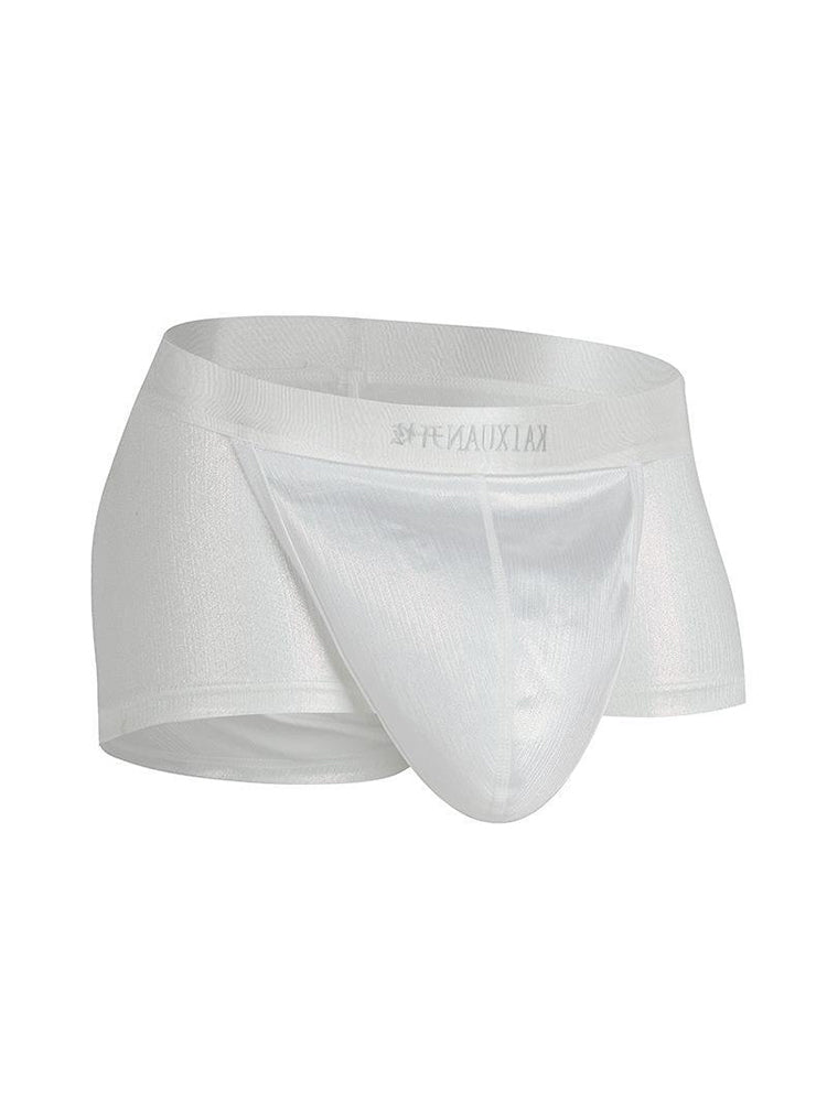Men's Metallic Glossy Big Pouch Boxer with Fly | Mr Saker