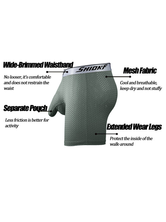2 Pack Men’s Mesh Separate Pouch Boxers Briefs | Mr Saker