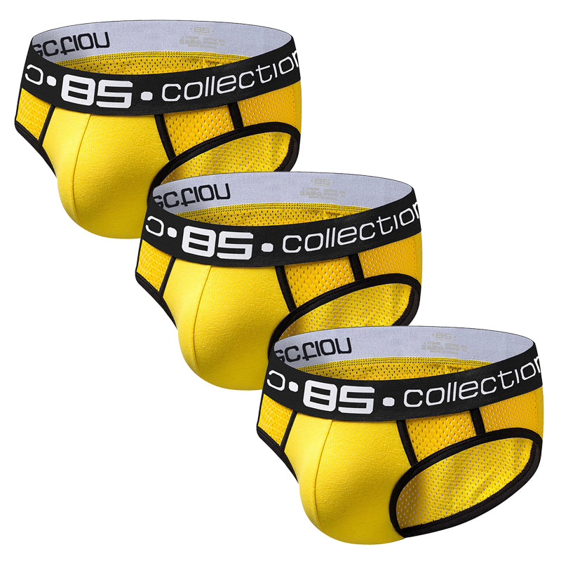 3 Pack Ball Support Pouch Breathable Briefs | Mr Saker