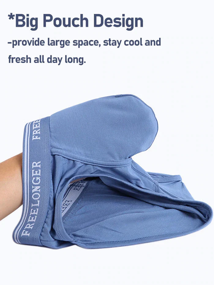 FreeLonger Underwear Men's Comfy Separate Big Pouch Boxer Briefs | Mr Saker