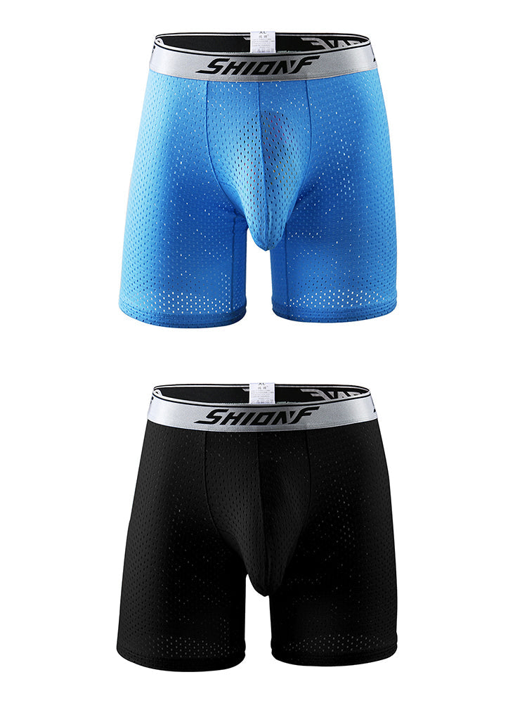 2 Pack Men’s Mesh Separate Pouch Boxers Briefs | Mr Saker