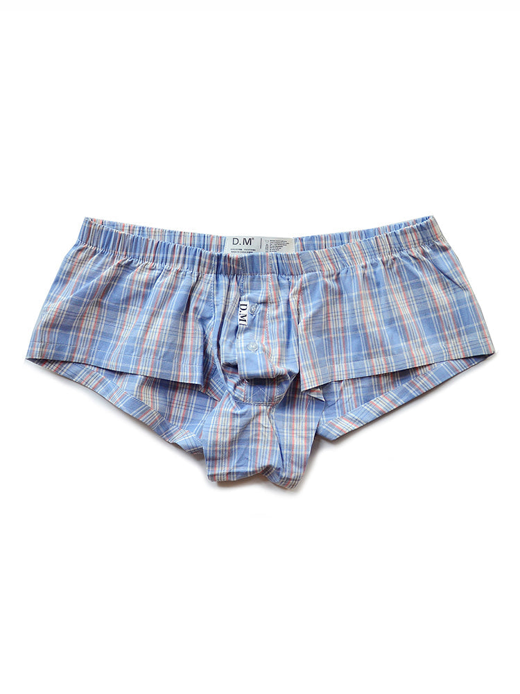 Mens Plaid Front Pouch Boxer Shorts | Mr Saker